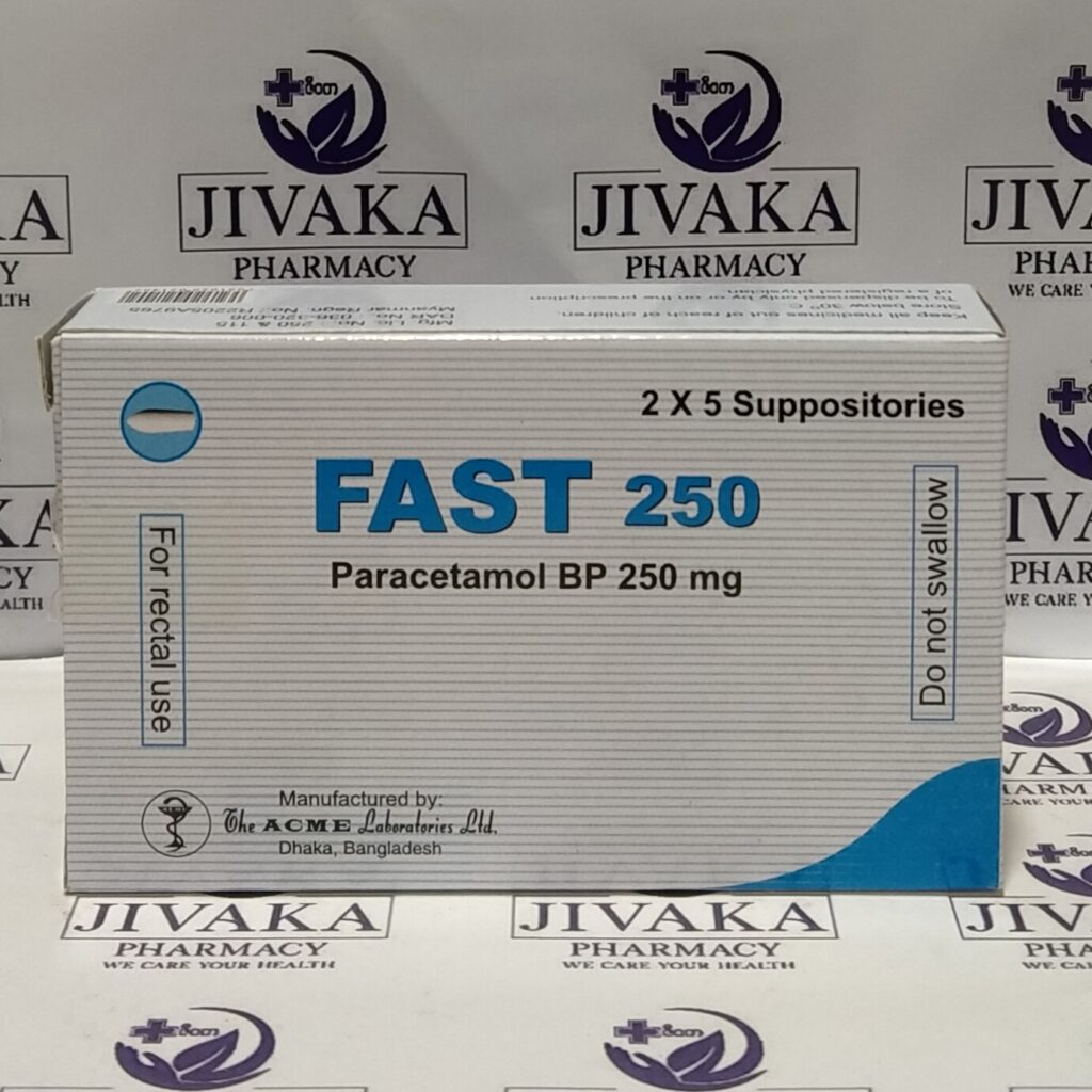 Fast 250 suppo - Jivaka Pharmacy