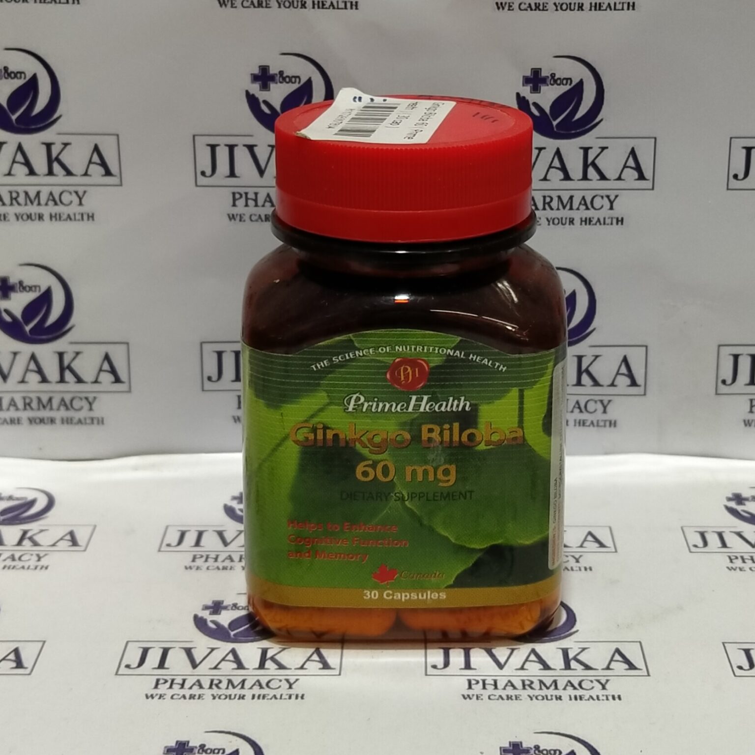 Ginkgo Biloba 60 ( Prime Health ) ( 30 cap ) - Jivaka Pharmacy