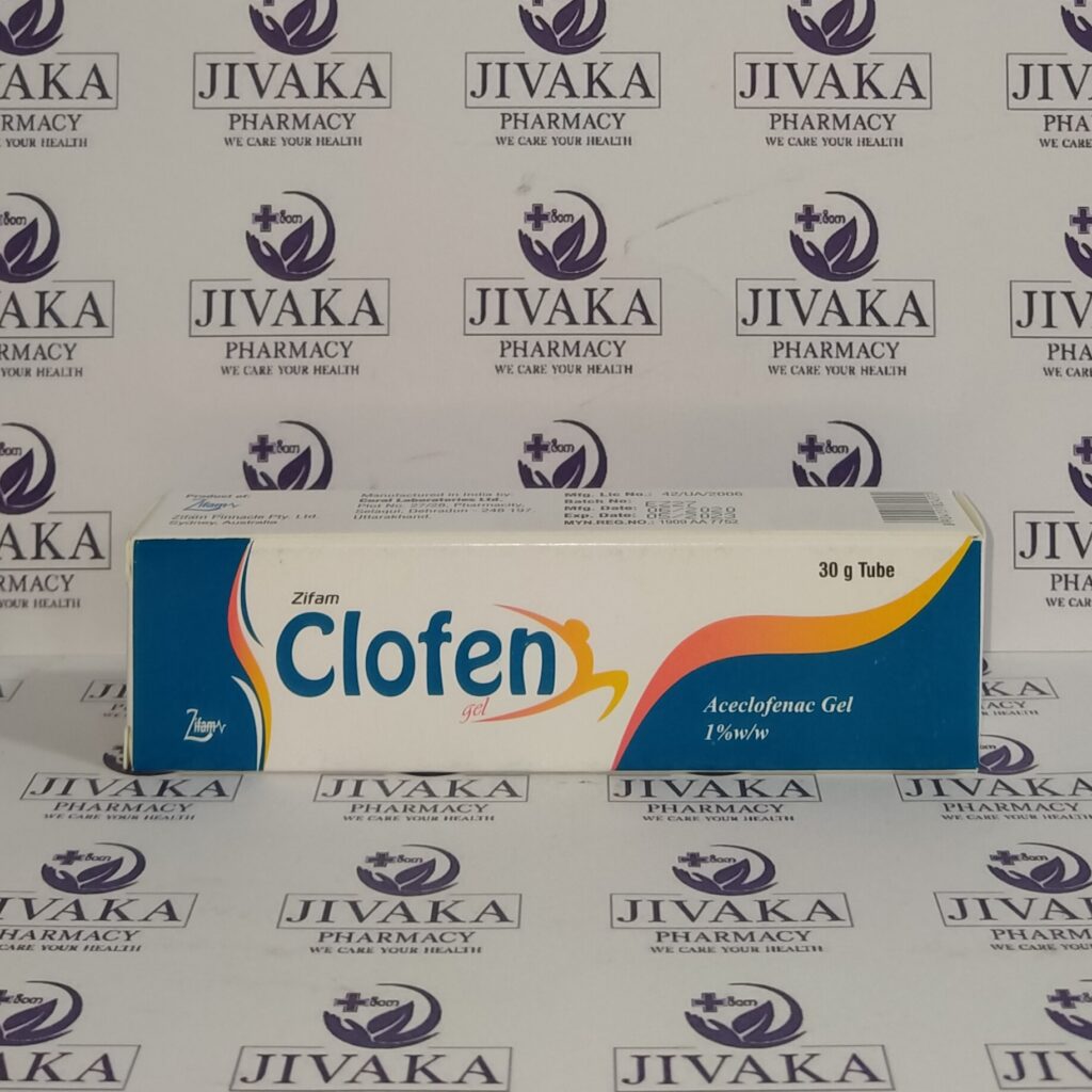 Clofen 30g gel - Jivaka Pharmacy