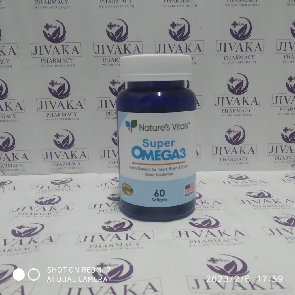 Super Omega 3 ( Natures Vitals ) ( 60 tab ) - Jivaka Pharmacy